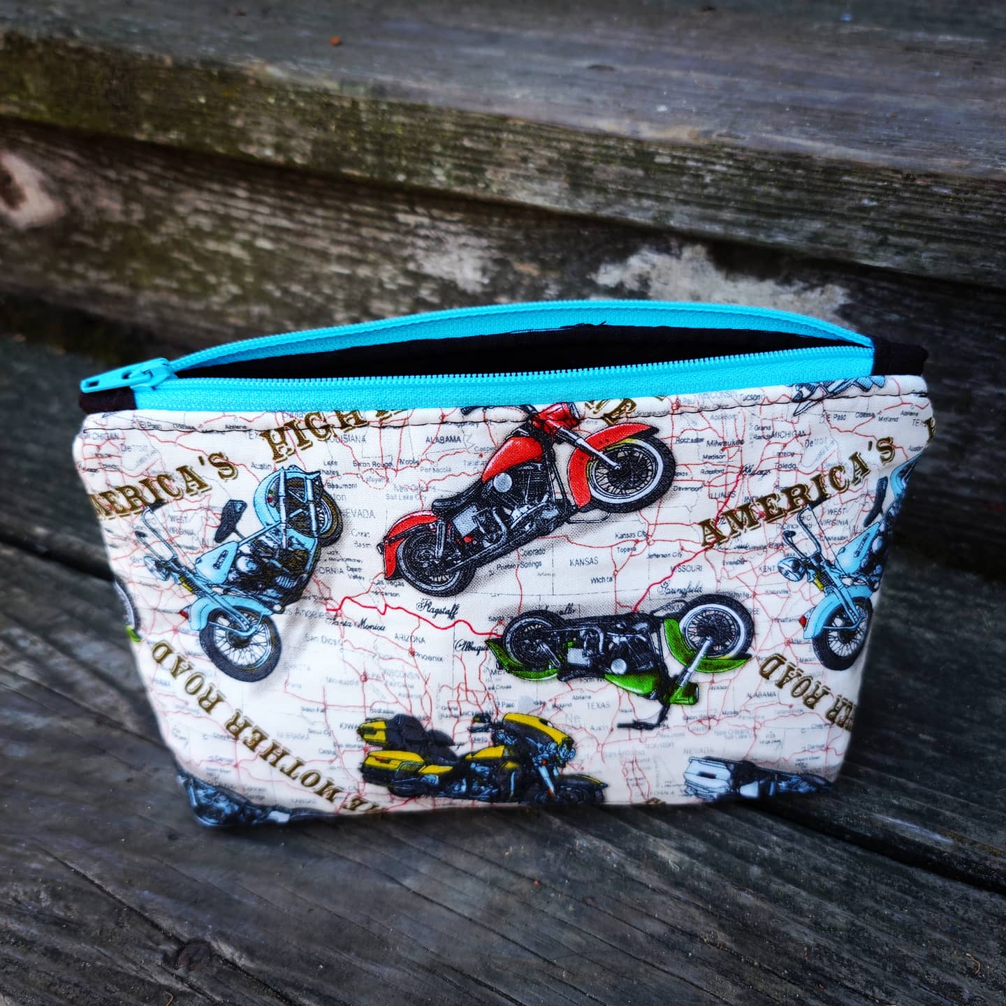 Zippered Bag- Motorcycle Maps – ACraftyVeteran
